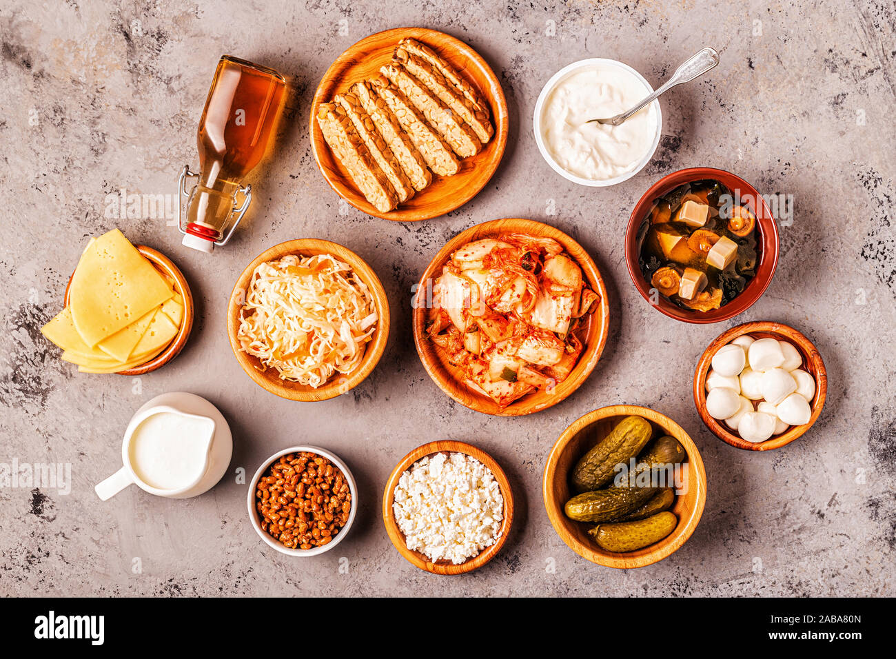 Fermented food, probiotics - kefir, kombucha, sauerkraut, pickles, miso ...