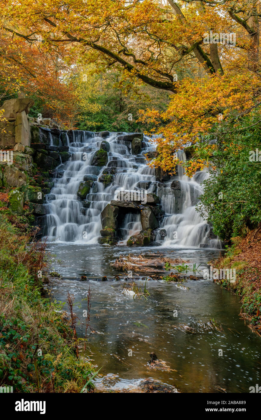 The Cascade Virginia Water Falls in Autumn Glory Virginia Water Surrey ...