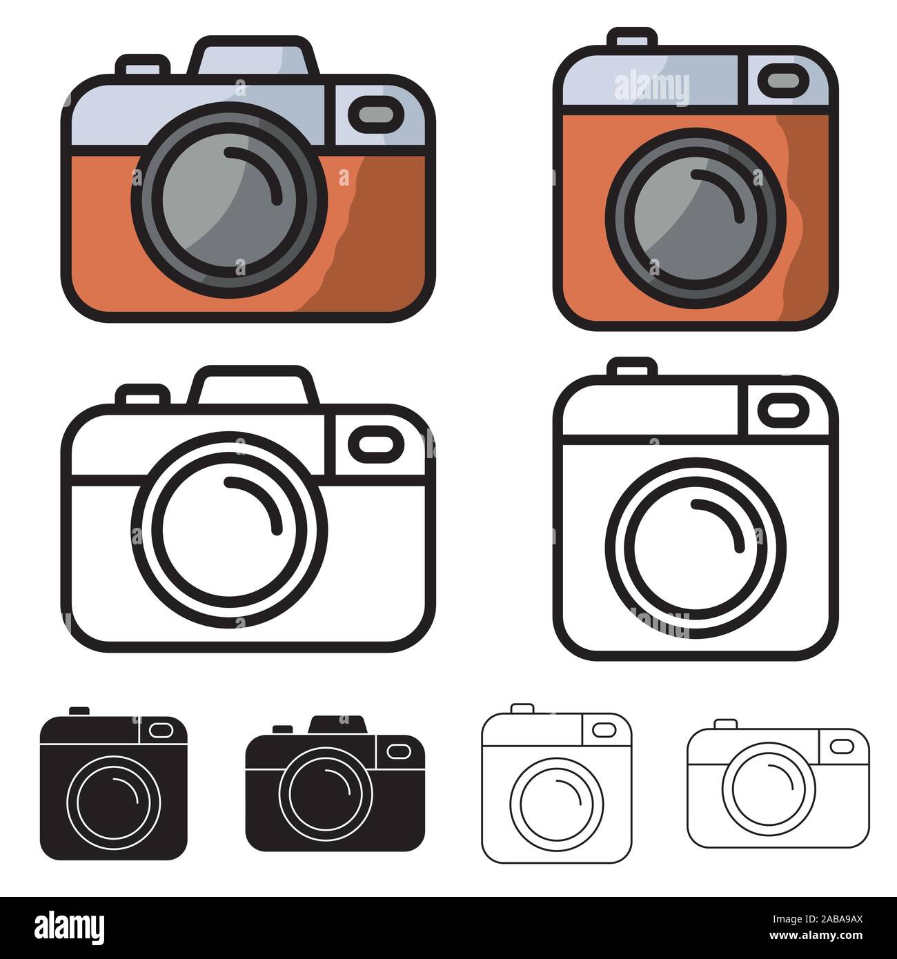 Camera vector icon minimalistic flat design set Stock Vector Image ...