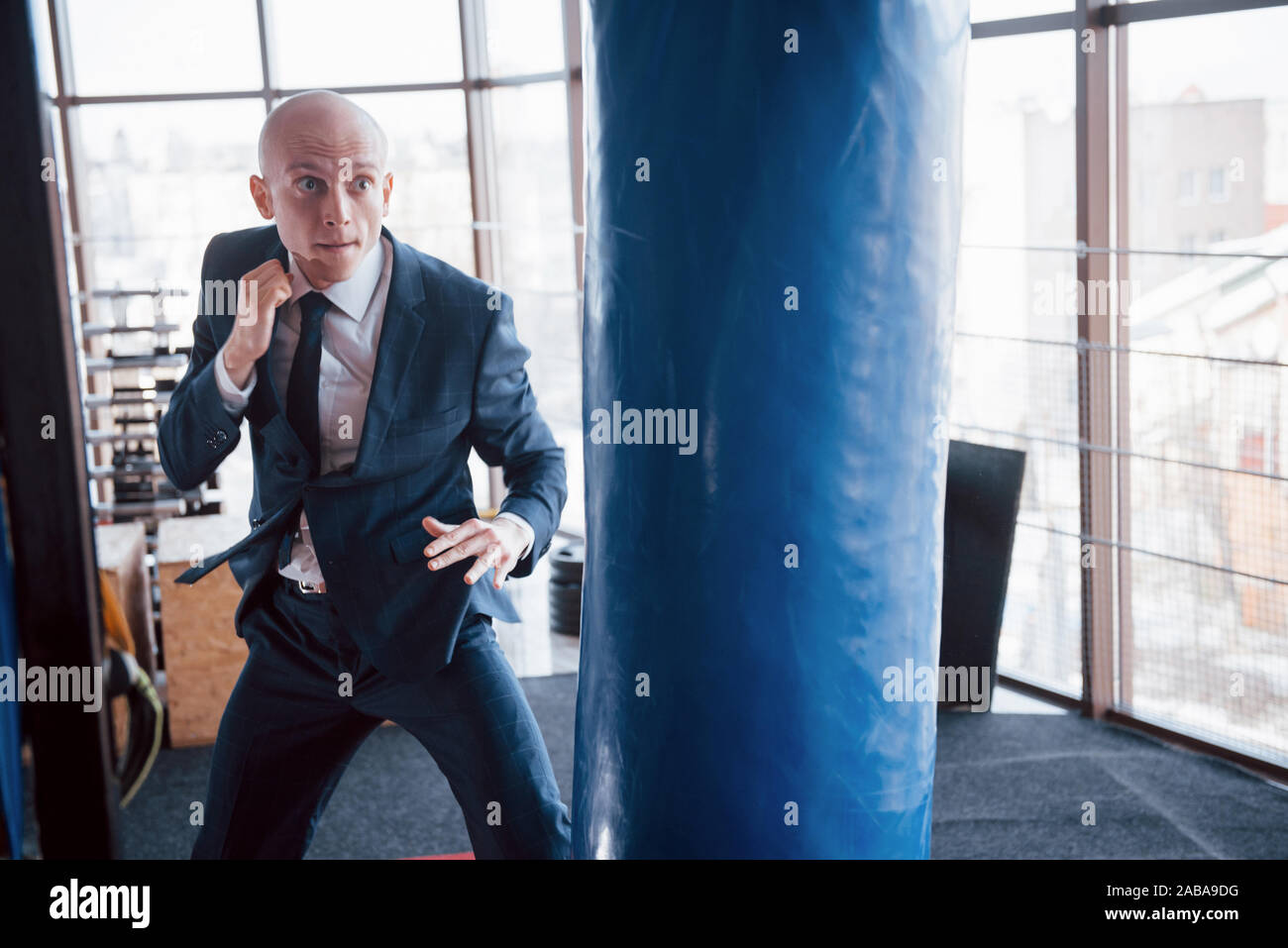 Blue boxer gym hi-res stock photography and images - Alamy