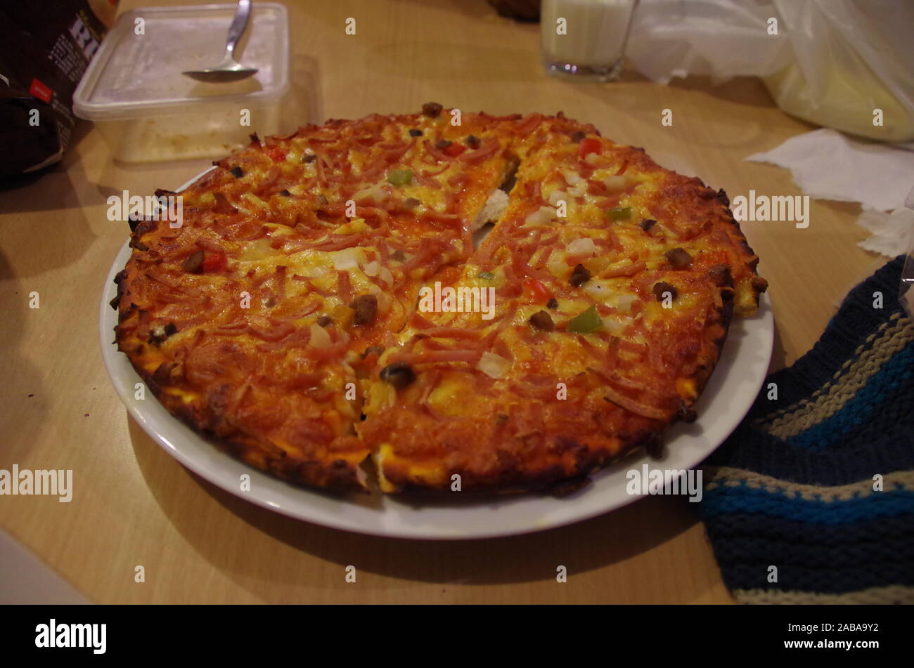 Pizza at lake tekapo YHA. Te Araroa Trail. South Island. New Zealand ...