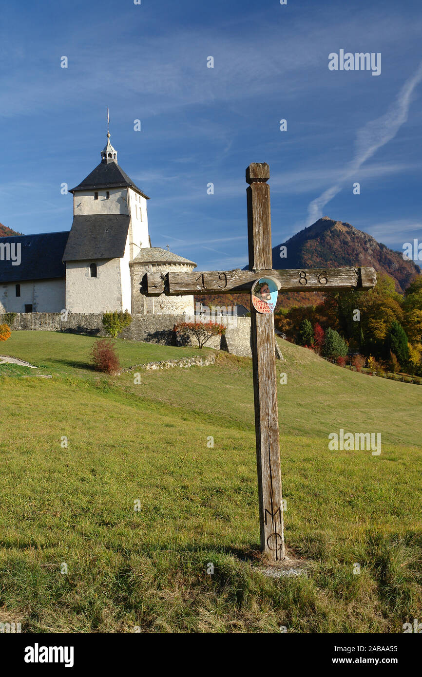 Classified church of Clery Savoie Tarentaise France Stock Photo - Alamy