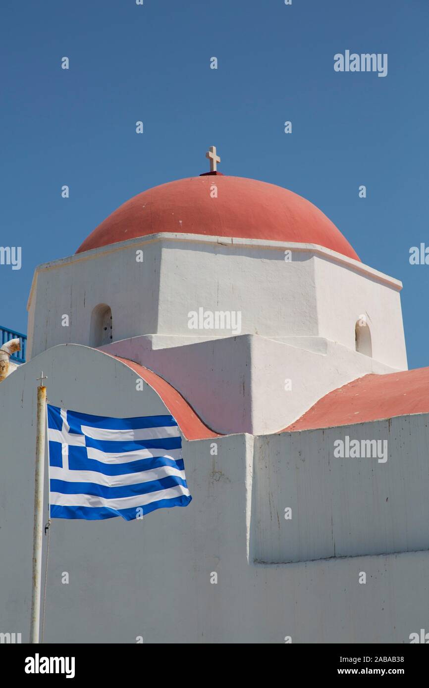 Mykonos Greek Flag High Resolution Stock Photography and Images - Alamy