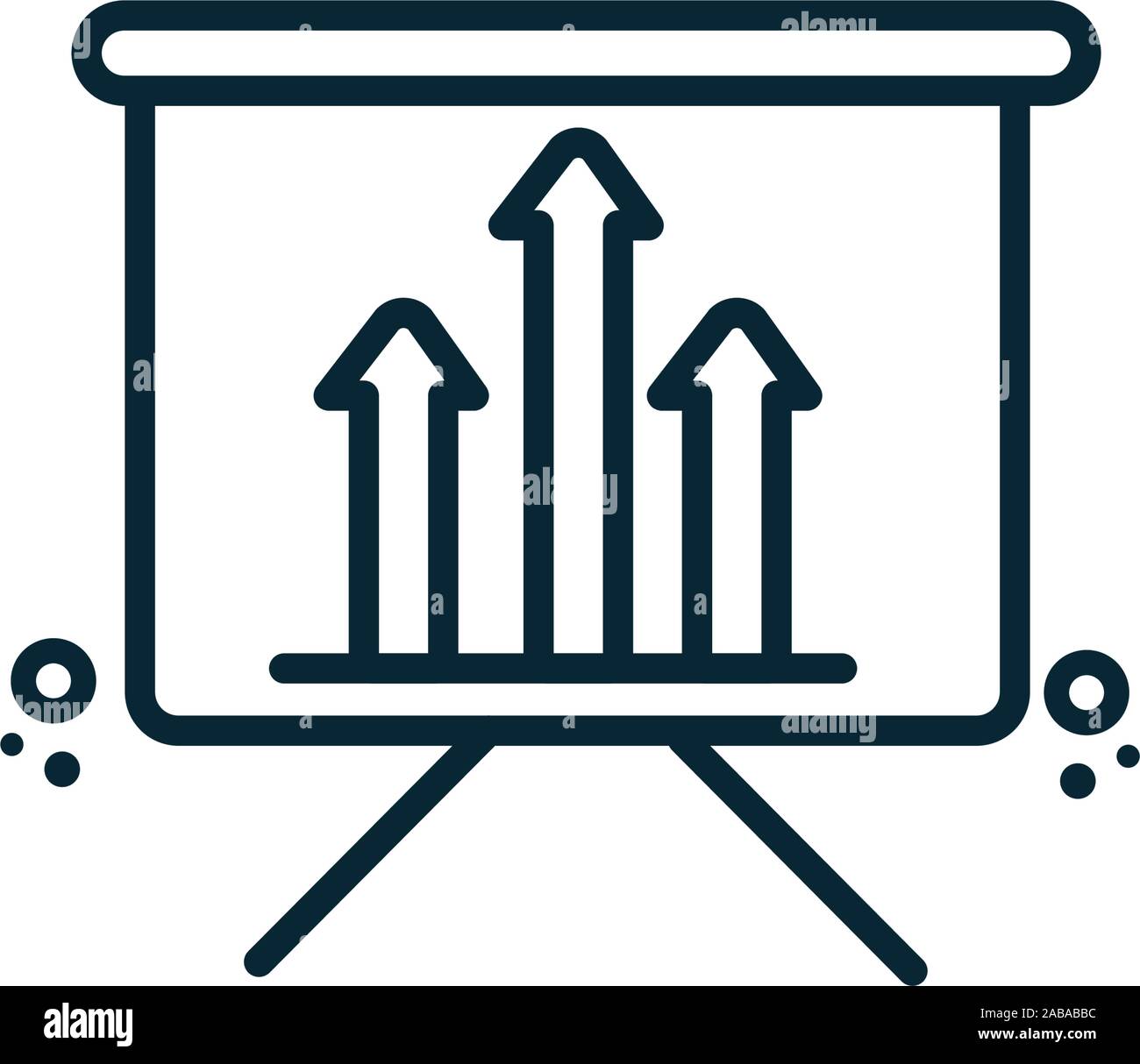 startup with infographic increase line style icon vector illustration ...