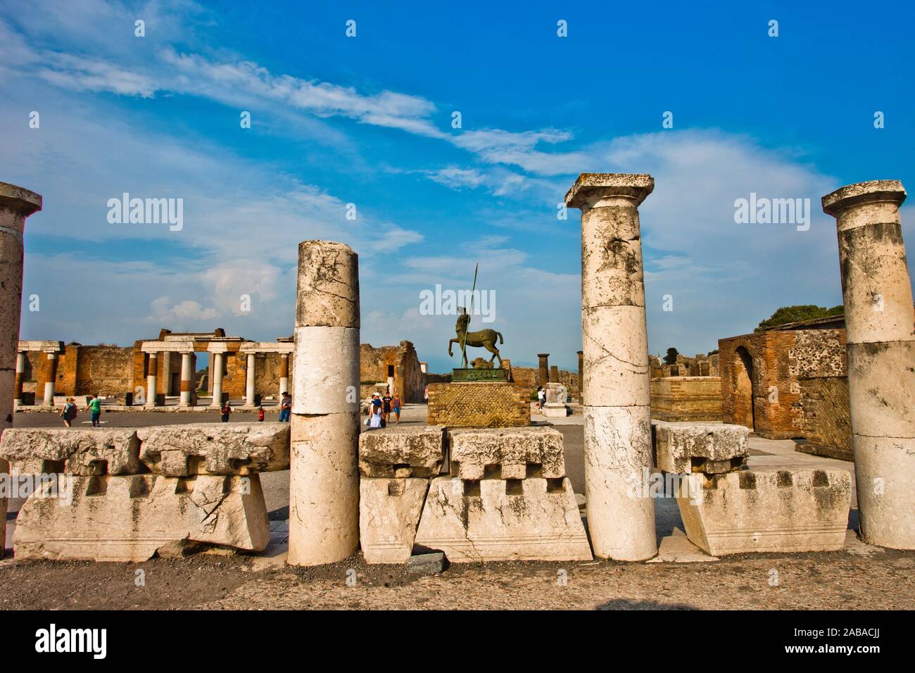 The Forum, Centaur statue, Excavations of Pompeii, was an ancient Roman ...