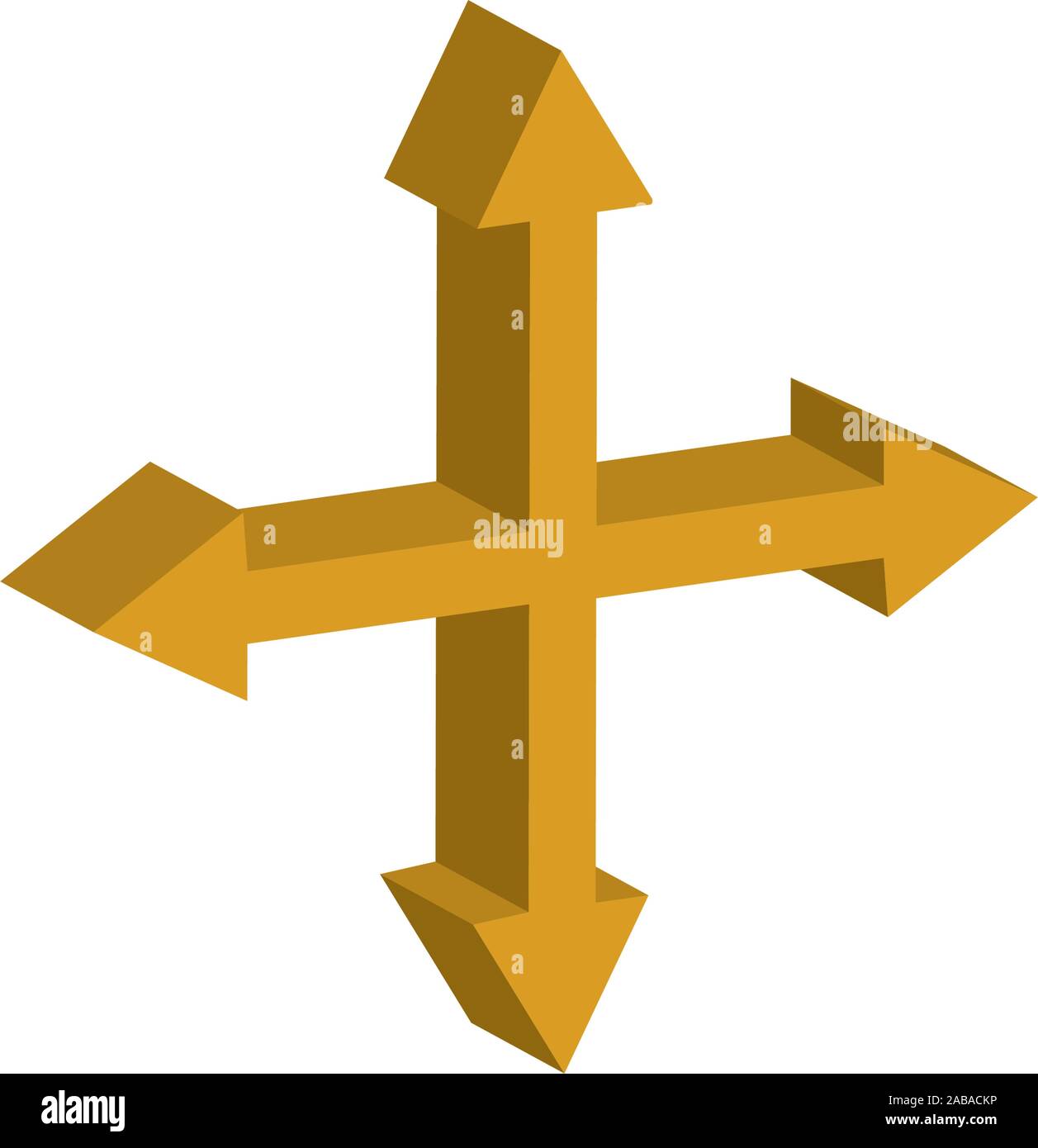 arrows cross 3d style icon vector illustration design Stock Vector ...