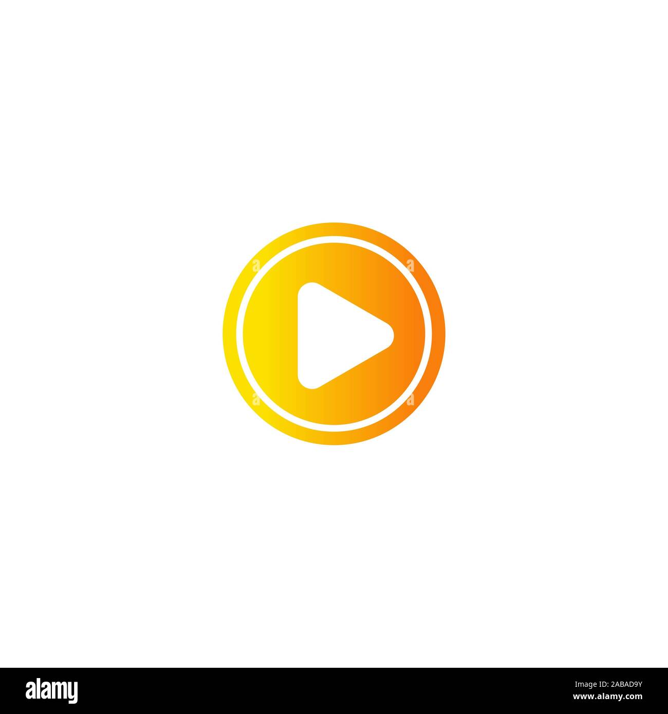 Vector play icon. Video application icon design template. Music player ...