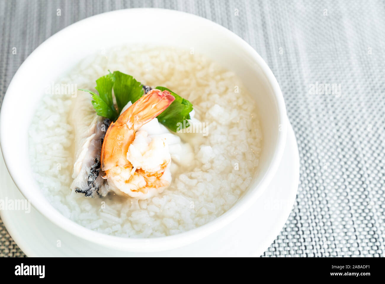 Seafood prawn and sea bass boiled rice Stock Photo - Alamy