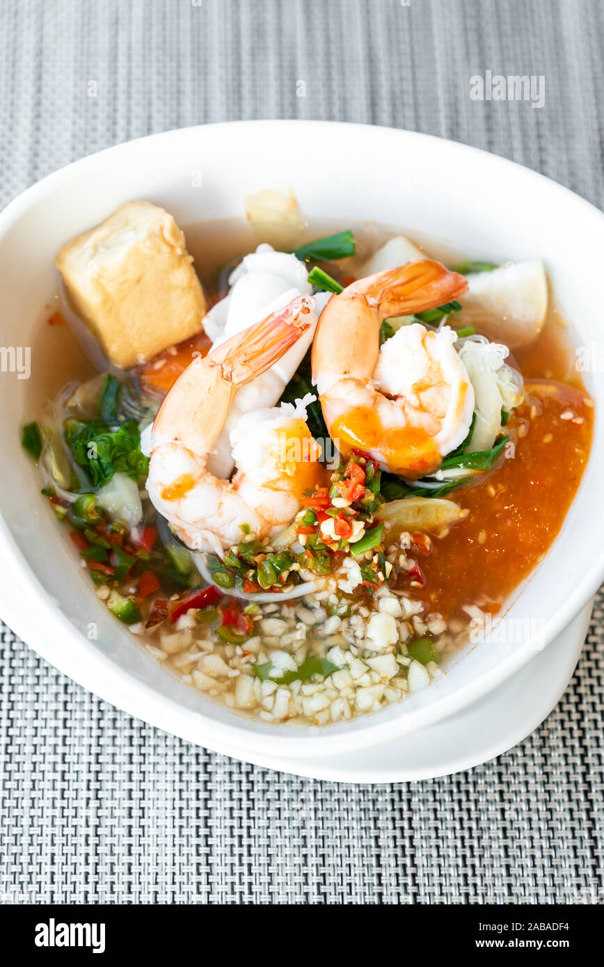 seafood Thai suki Sukiyaki - Stirred vermicelli in spicy soybean paste ...
