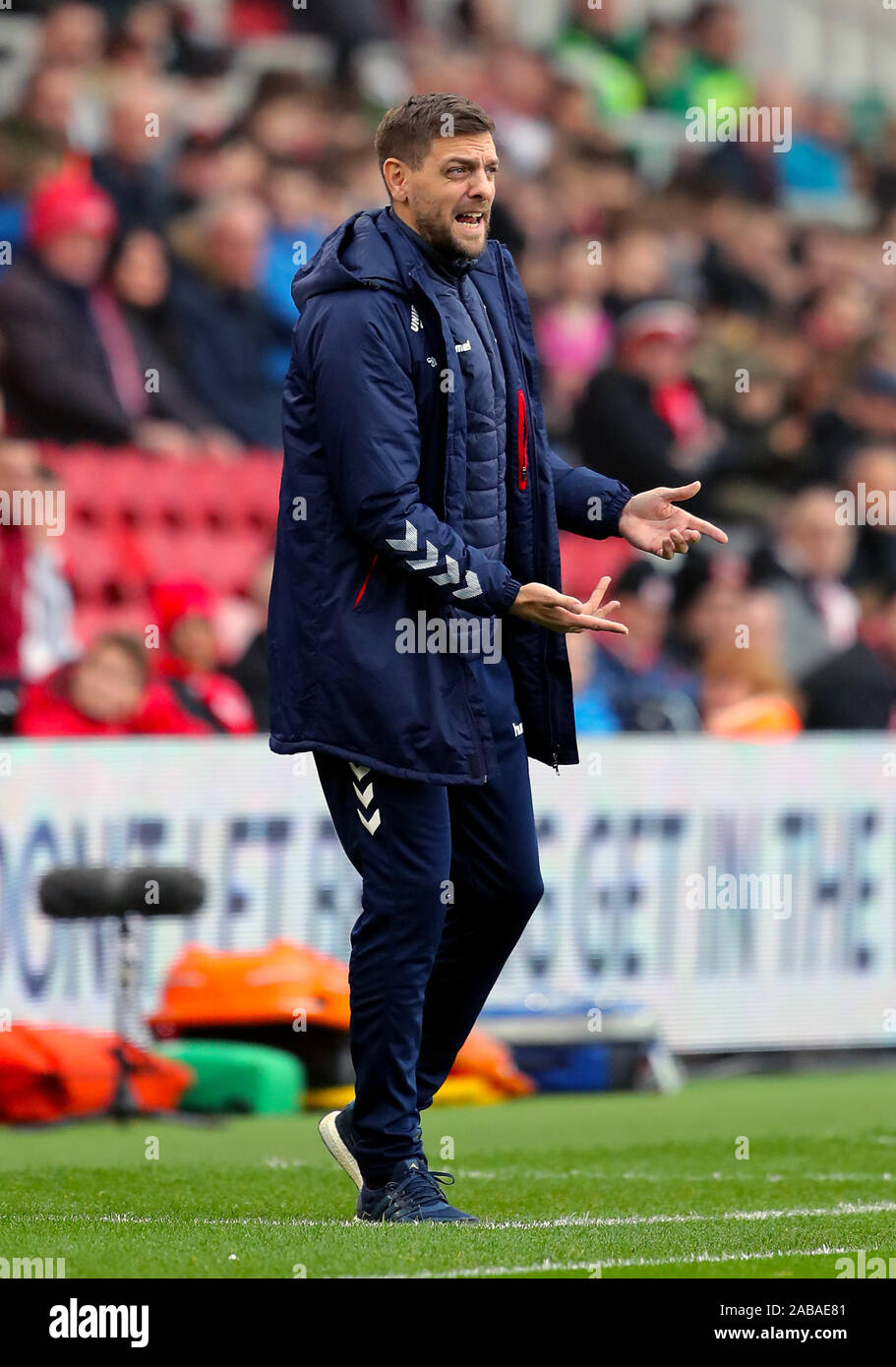 Middlesbrough manager Jonathan Woodgate during the Sky Bet Championship ...