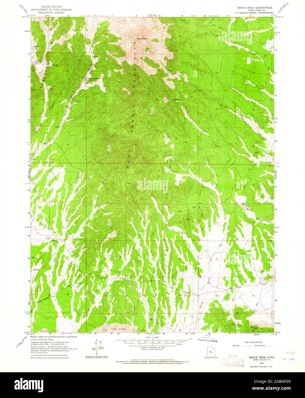 UT Maple Peak 250478 1963 24000 Restoration Stock Photo - Alamy