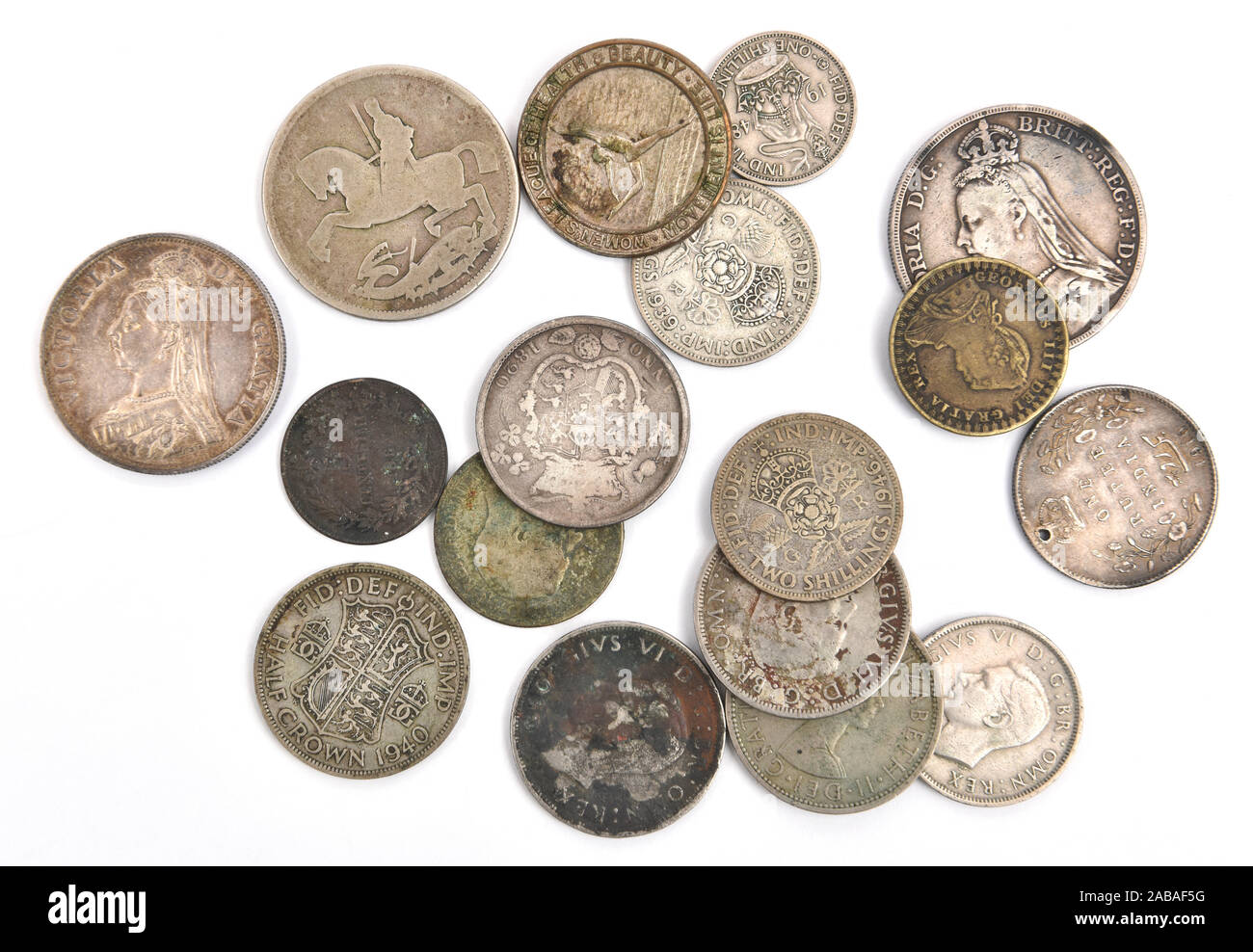 Old coinage Cut Out Stock Images & Pictures - Alamy
