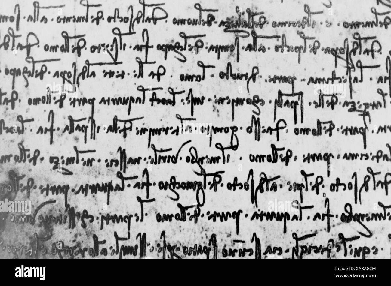 Leonardo Da Vinci Writing Black and White Stock Photos & Images - Alamy