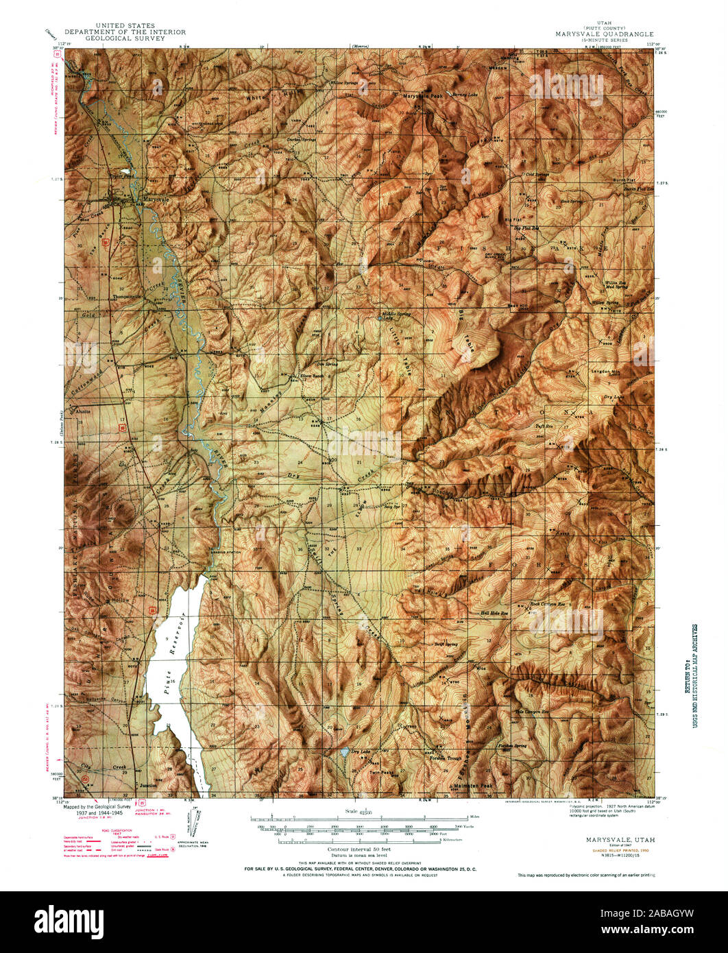 Marysvale map hi-res stock photography and images - Alamy