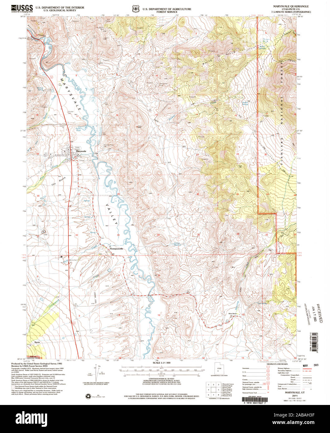 Map of marysvale hi-res stock photography and images - Alamy