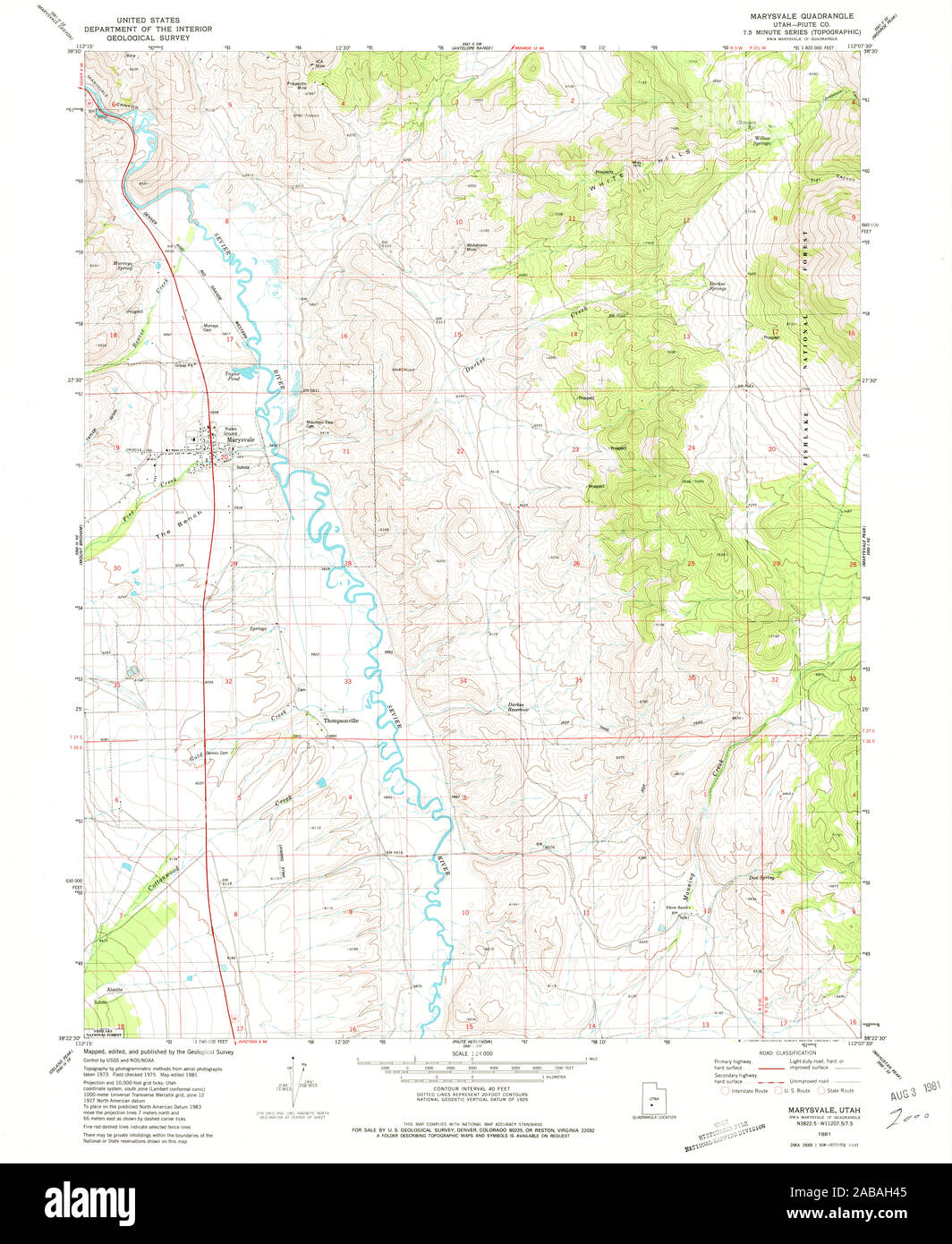 Marysvale map hi-res stock photography and images - Alamy