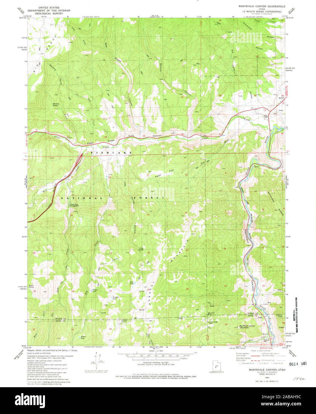 Map of marysvale hi-res stock photography and images - Alamy