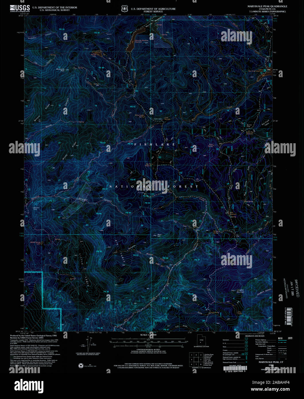Marysvale map hi-res stock photography and images - Alamy