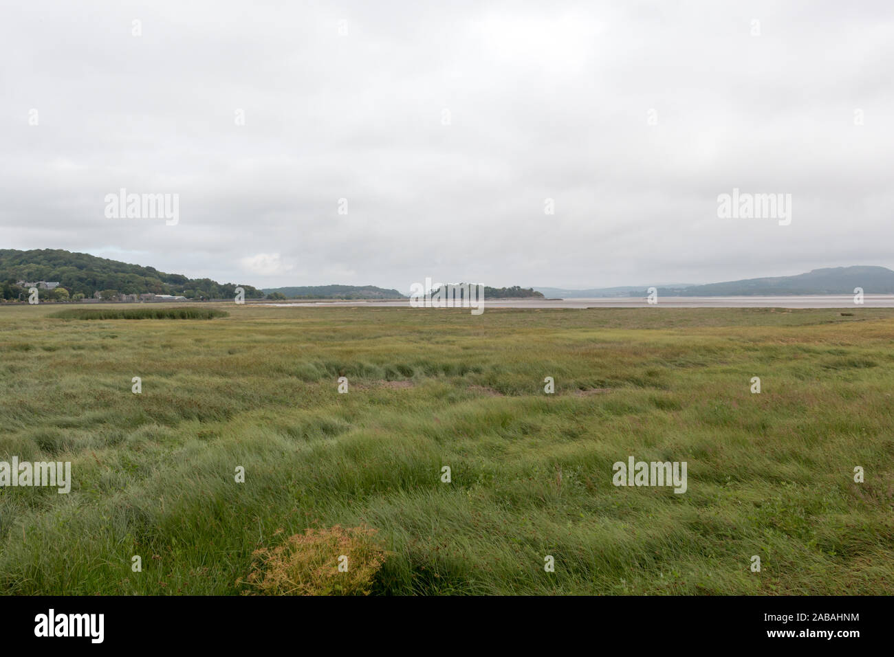 Beautiful scenery from Grange Over Sands coastline in Morecambe Bay in ...