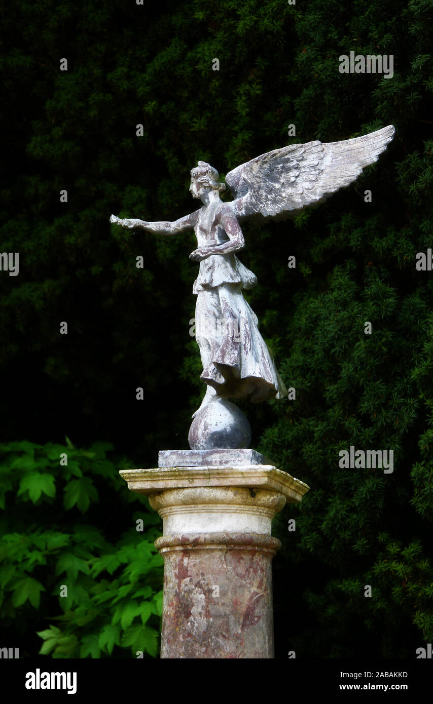 A photography of an old stone angel Stock Photo - Alamy