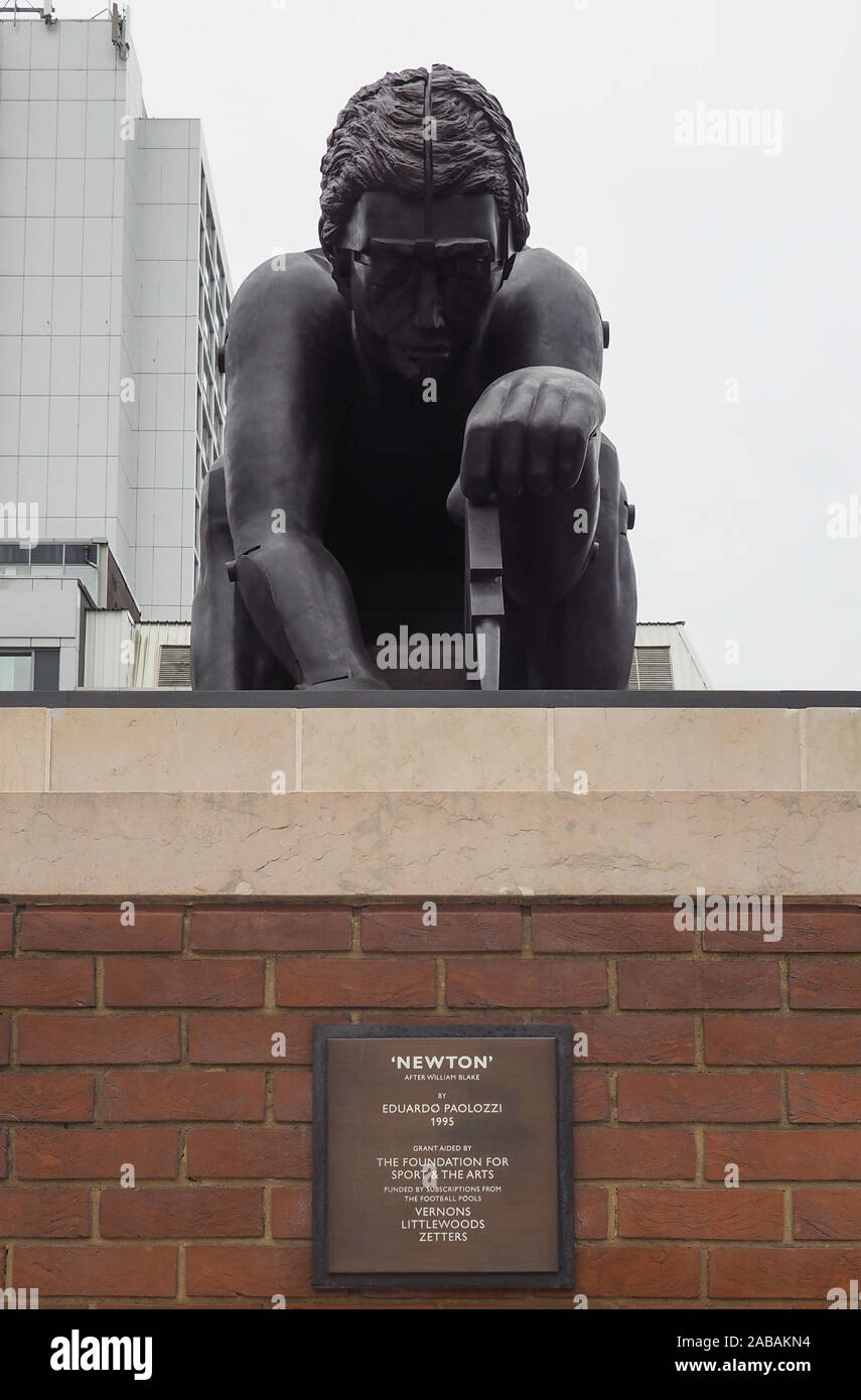 LONDON, UK - CIRCA SEPTEMBER 2019: Newton after William Blake sculpture ...