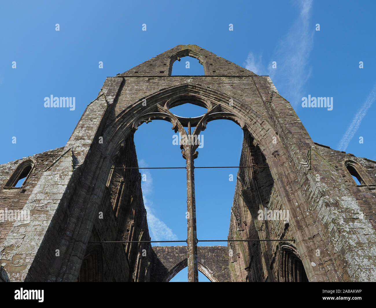 TINTERN, UK - CIRCA SEPTEMBER 2019: Tintern Abbey (Abaty Tyndyrn in ...