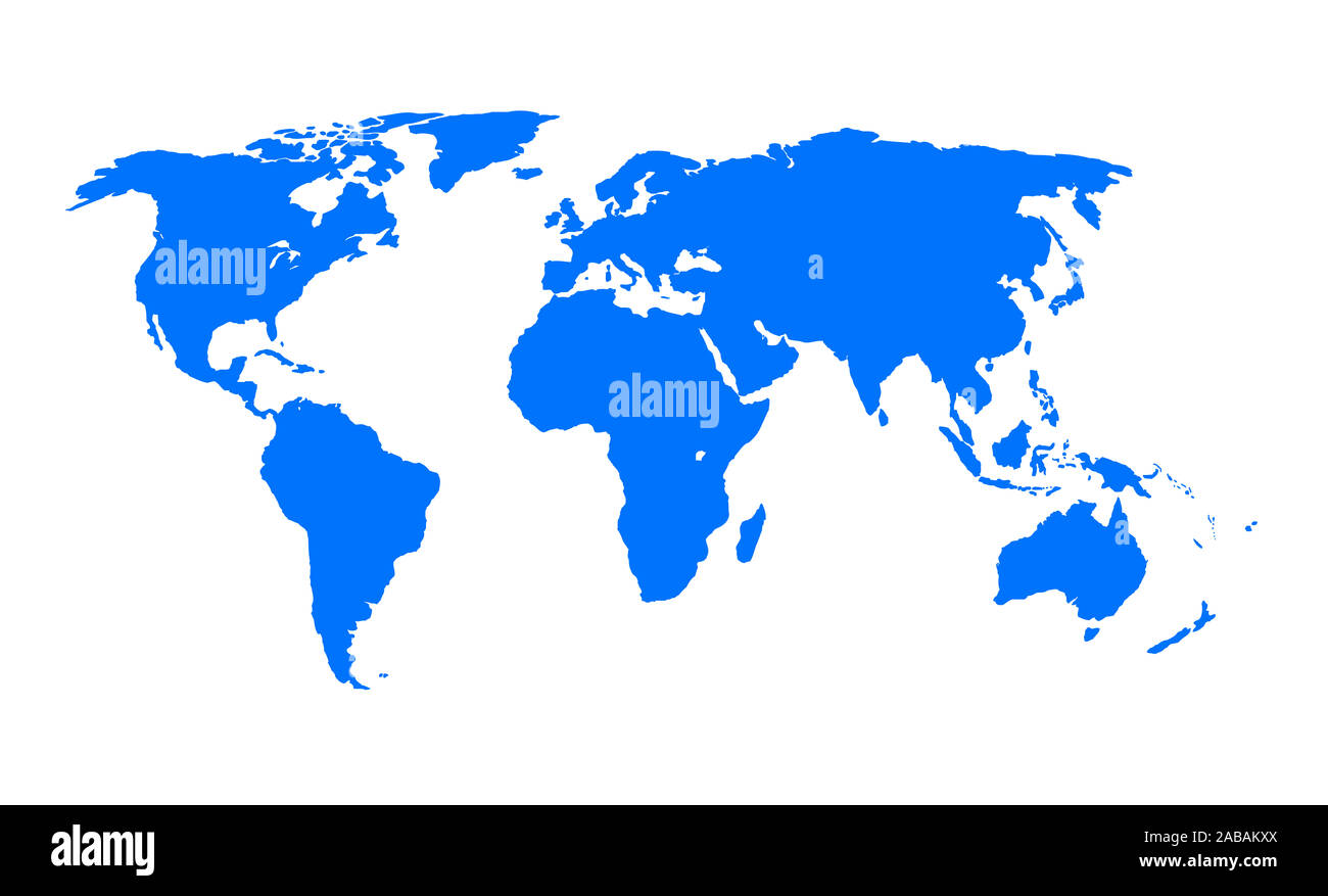 An illustration of a blue earth map Stock Photo - Alamy