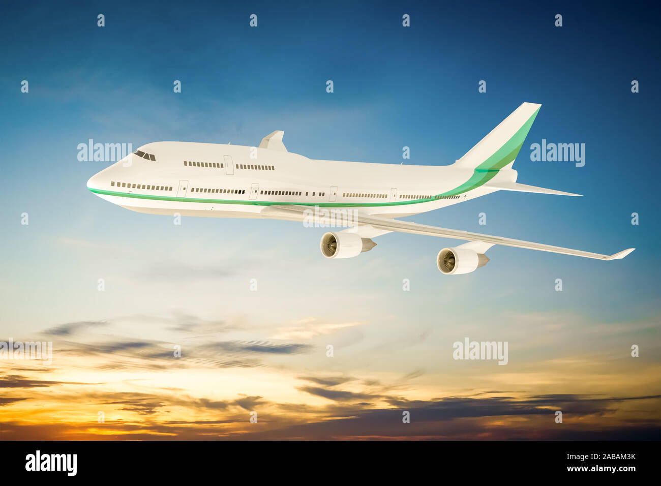Ein Flugzeug in der Luft Stock Photo - Alamy