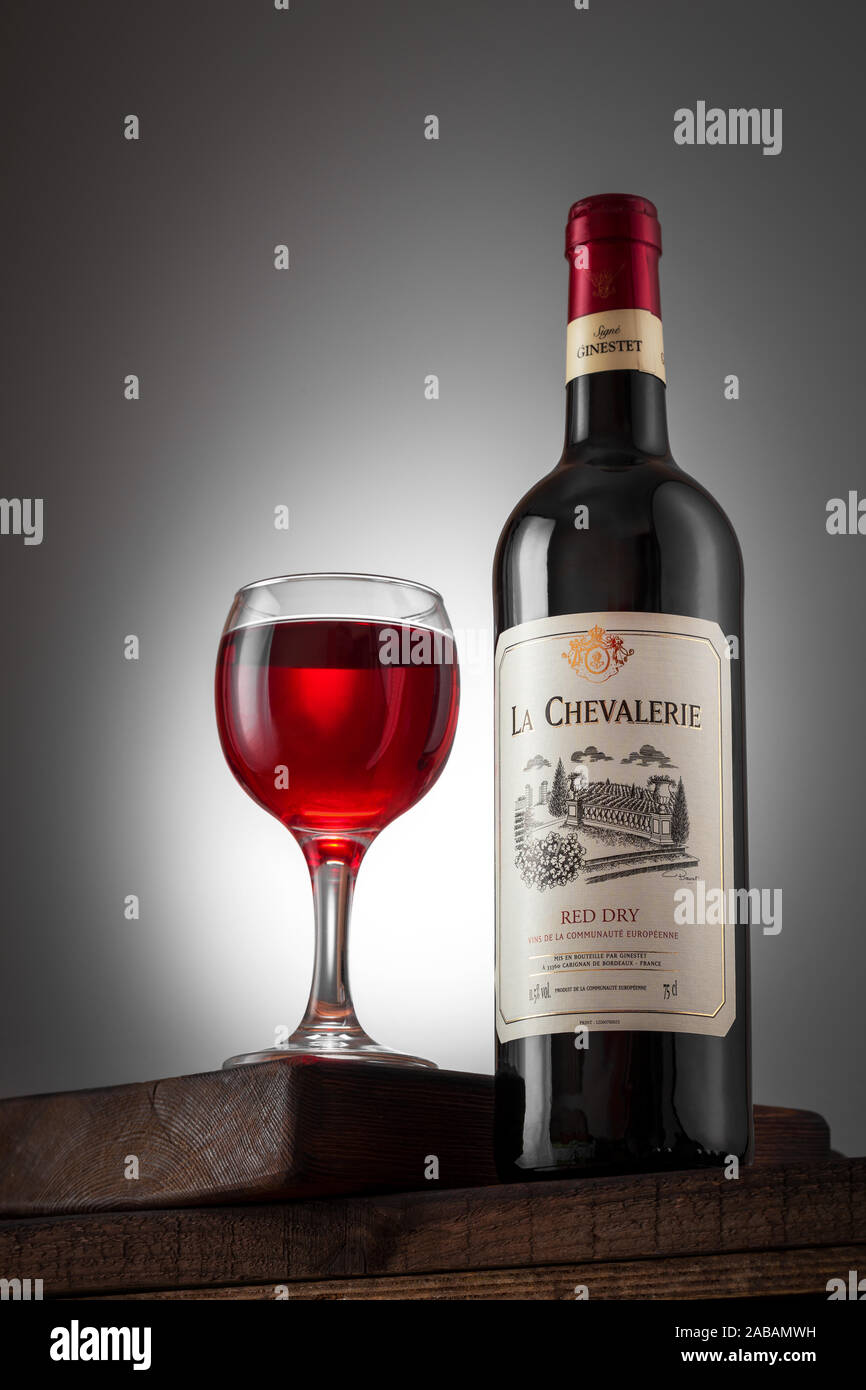 French Red Wine Bottle