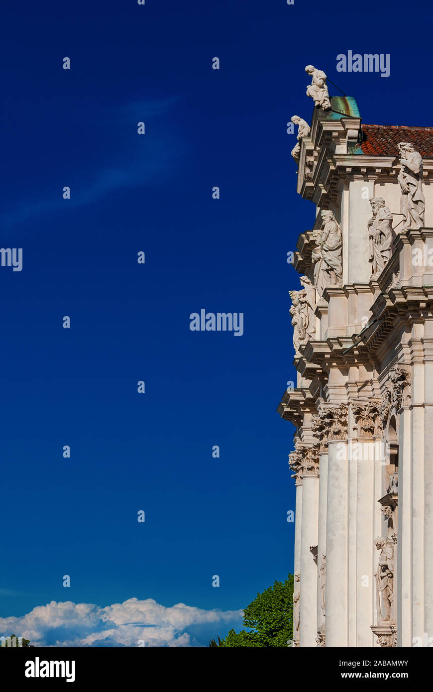 Sanctuary of Mount Berico (Church of St. Mary) beautiful baroque facade ...