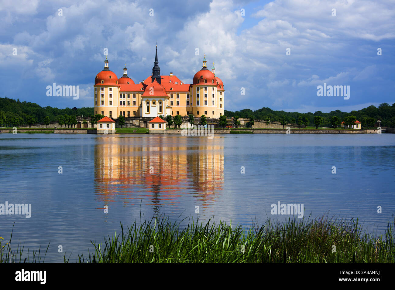 Schloss Moritzburg, Barockschloss, Moritzburg, Sachsen Stock Photo - Alamy