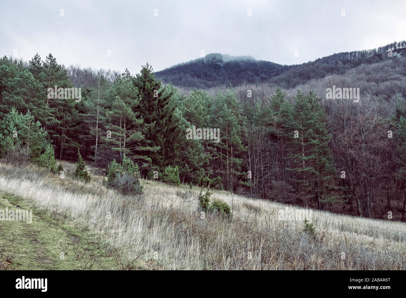 Strazov hill, Strazov Mountains in Slovak republic. Seasonal natural ...