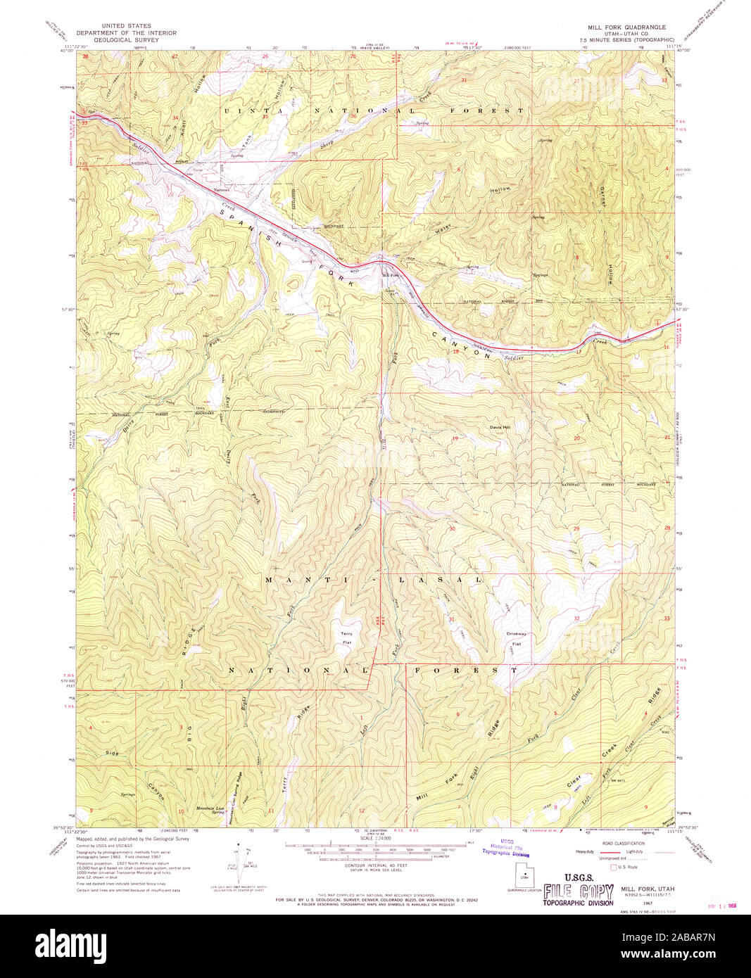 UT Mill Fork 250583 1967 24000 Restoration Stock Photo - Alamy