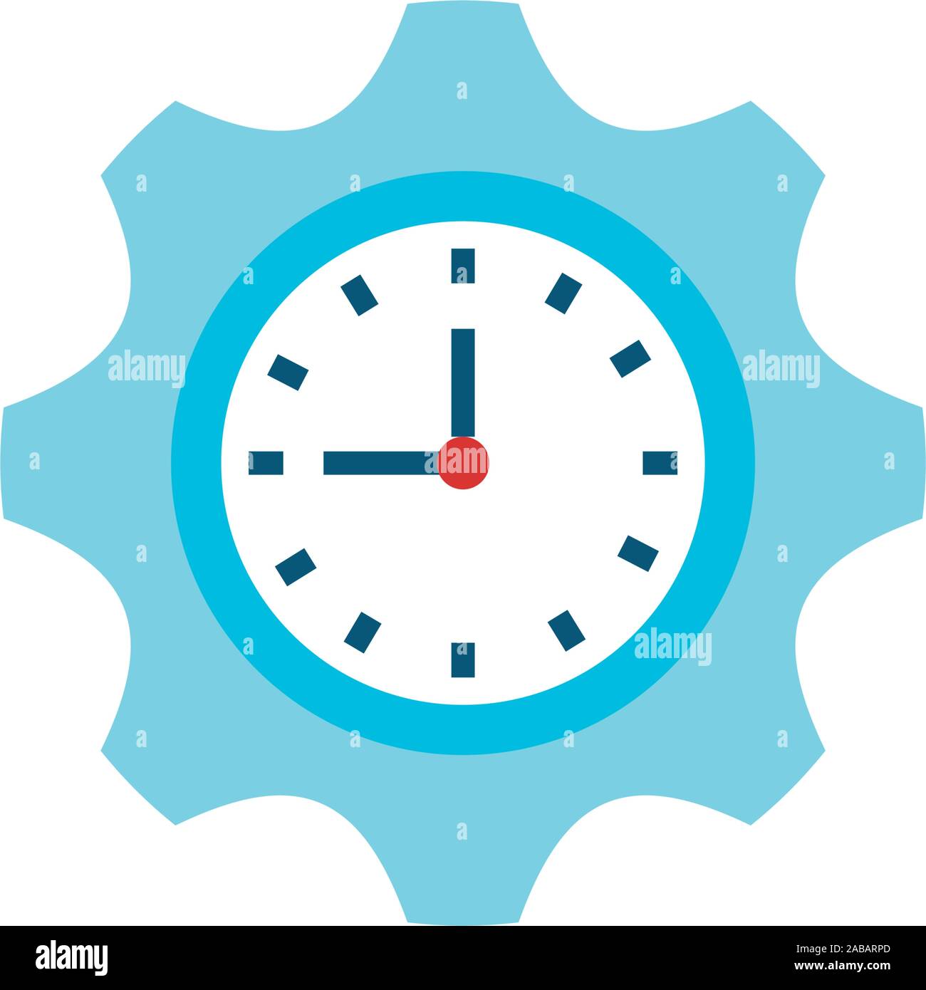 clock in gear shape vector illustration design Stock Vector Image & Art ...