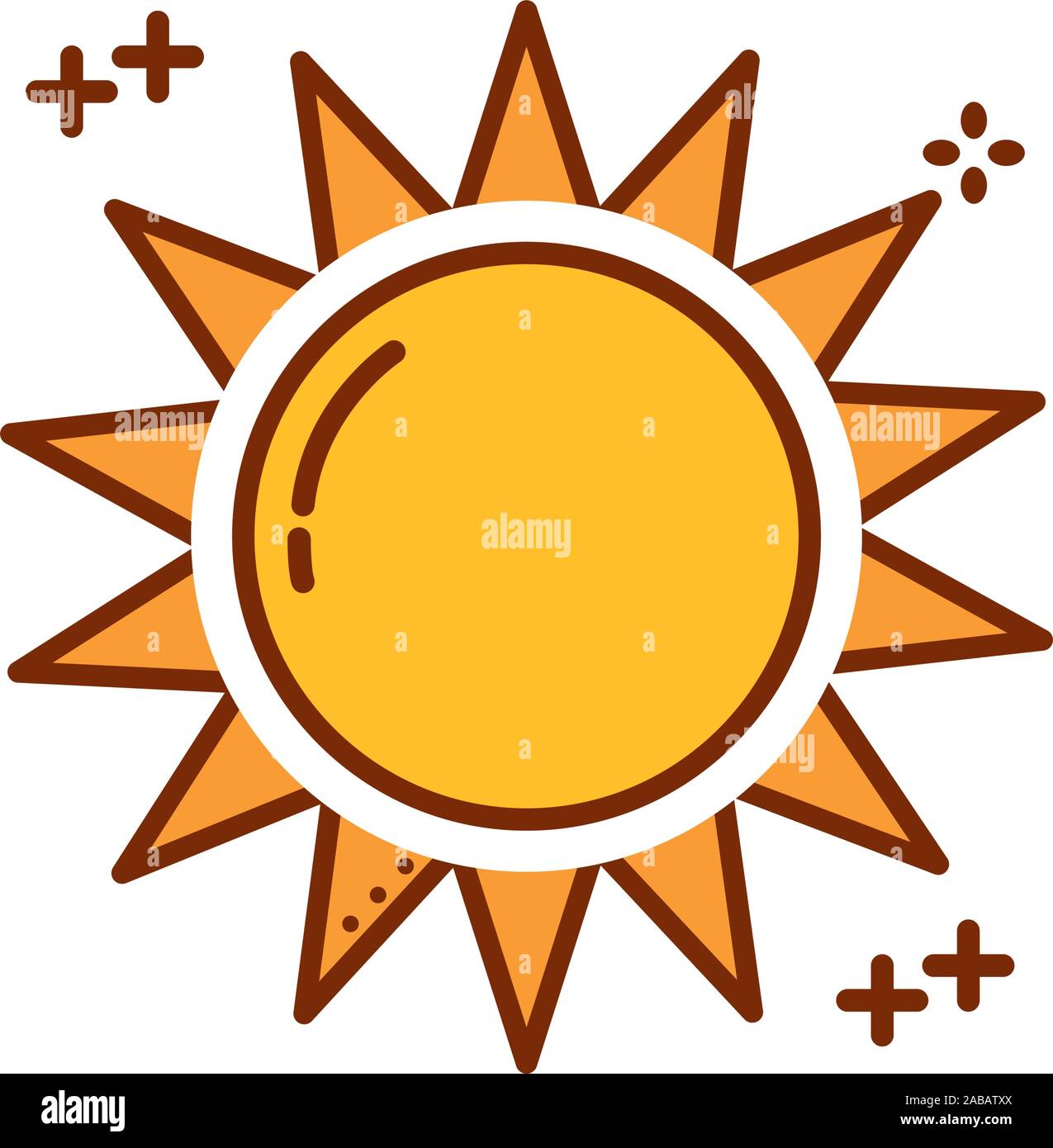 sun hot fill style icon vector illustration design Stock Vector Image ...