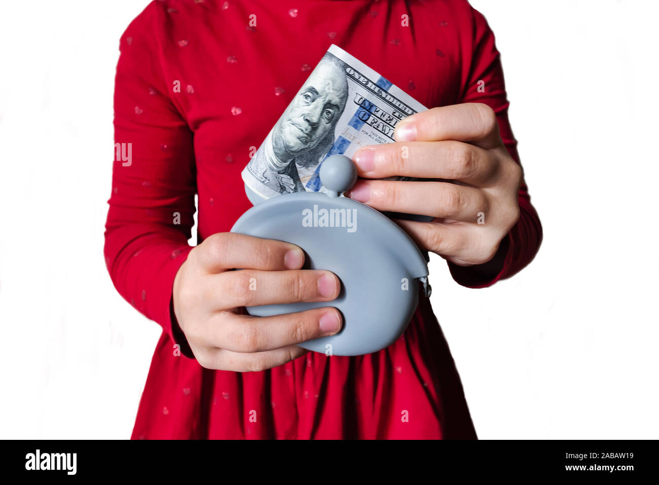 Child give wallet hi-res stock photography and images - Alamy