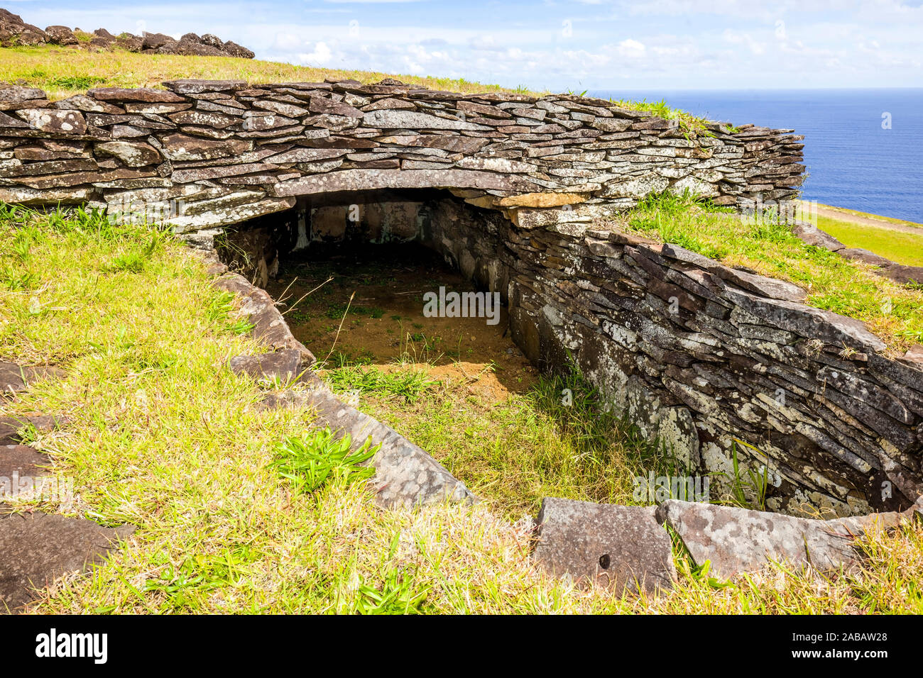 Orongo, Rapa Nui, Easter Island, Chile Stock Photo - Alamy