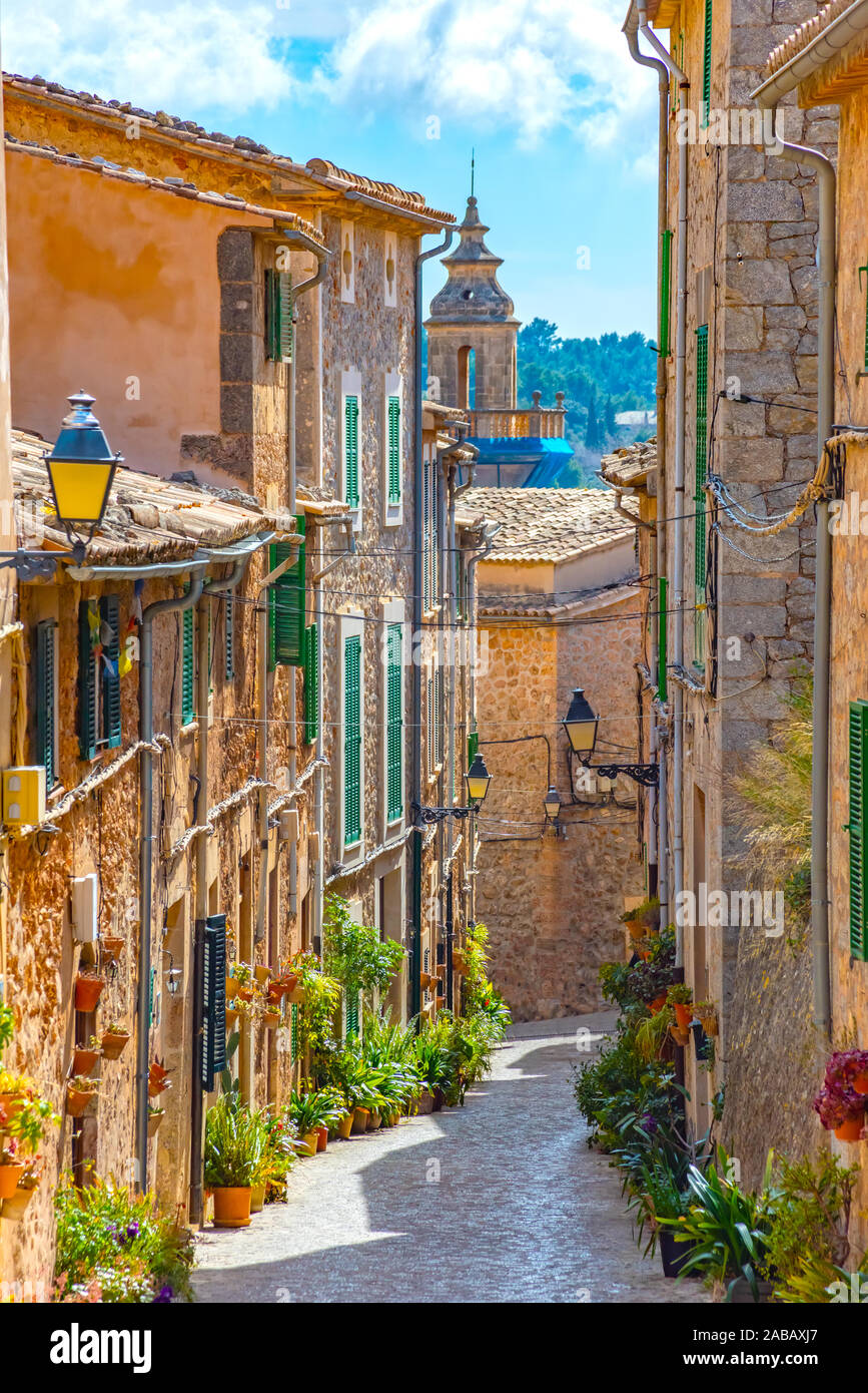 outdoors Valldemossa, famous old mediterranean village of Majorca ...
