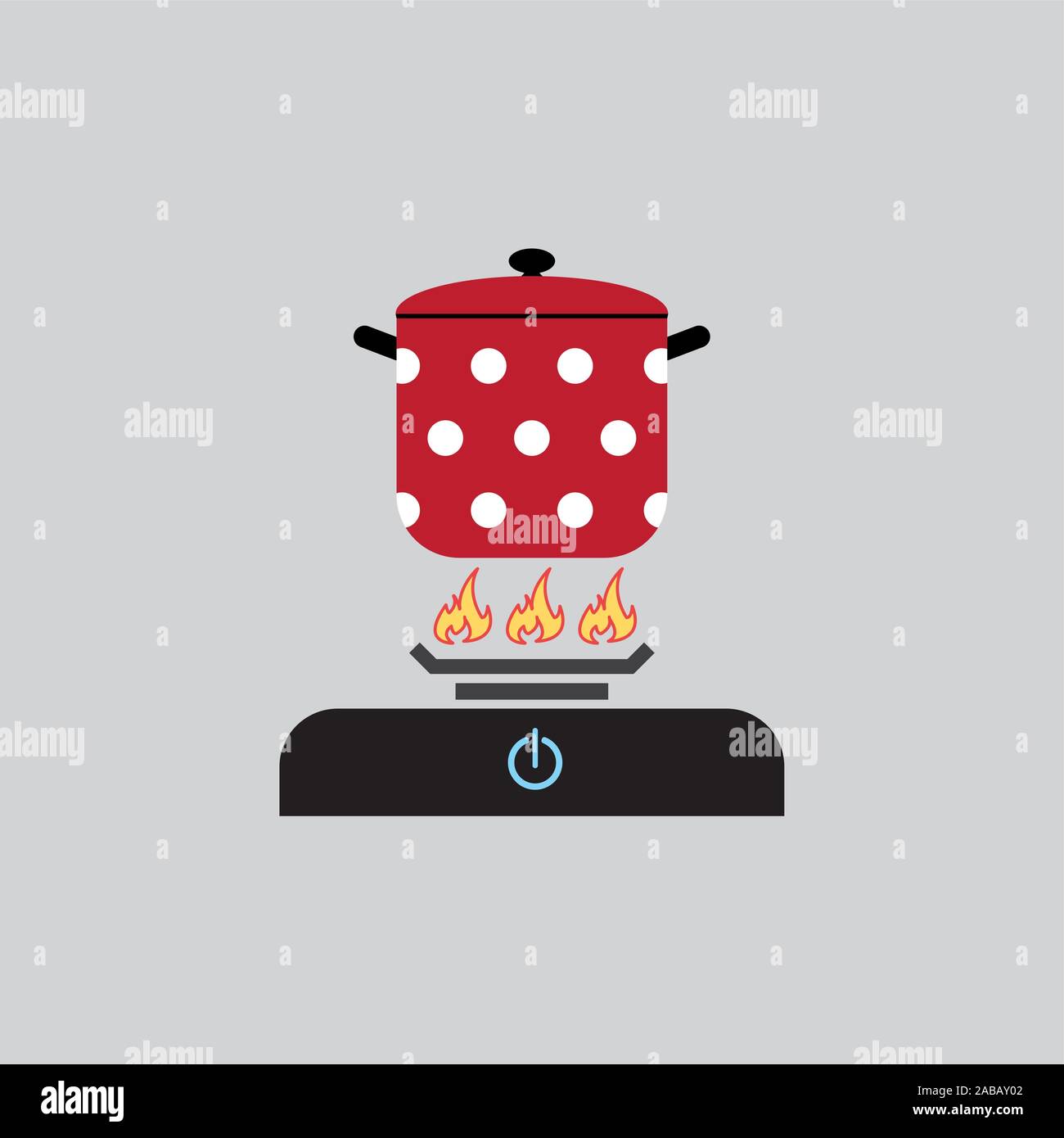 Cooking soup on stove Stock Vector Images - Alamy