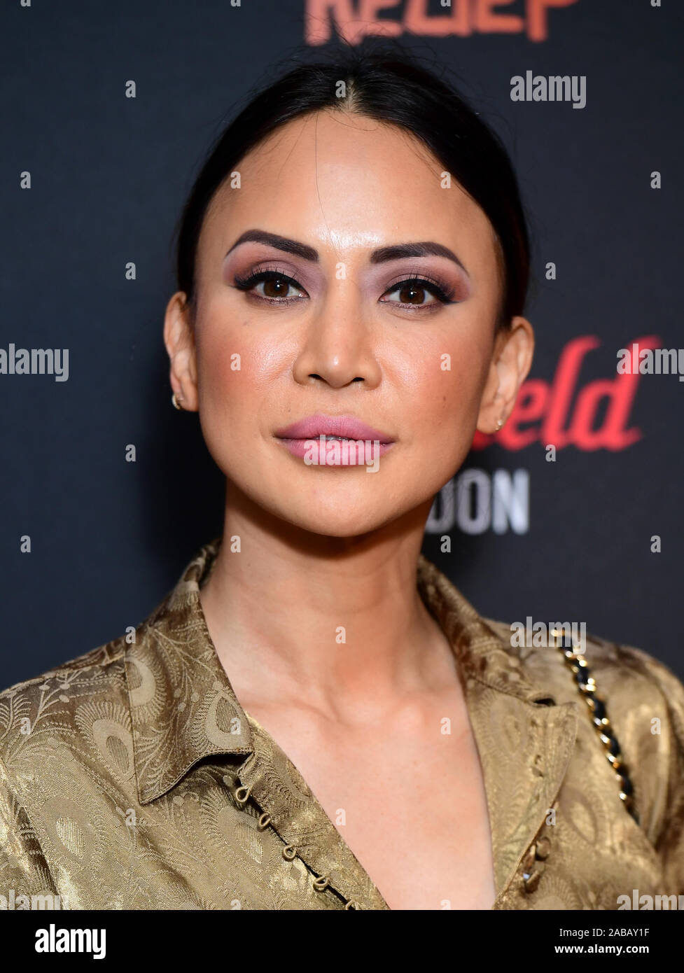 Vicky Lee attends the Fashion for Relief Charity pop-up store launch at Westfield, London Stock ...