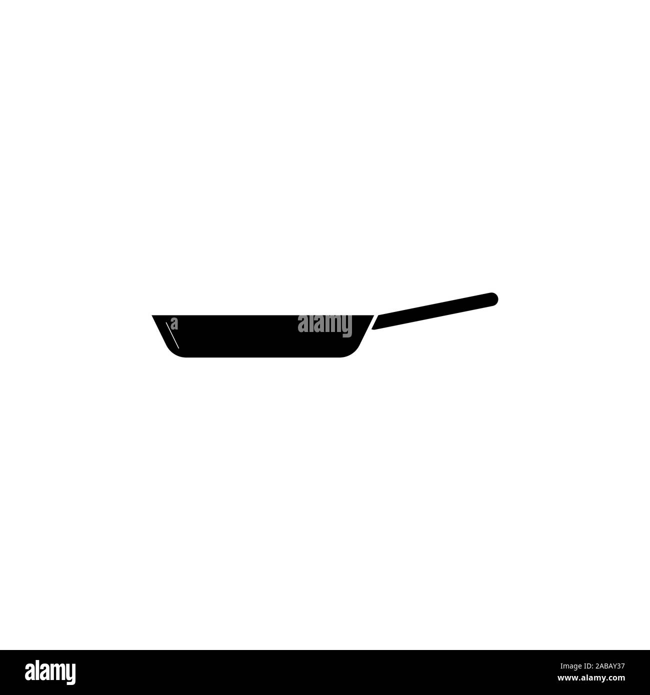 Fry pan icon outline Black and White Stock Photos & Images - Alamy