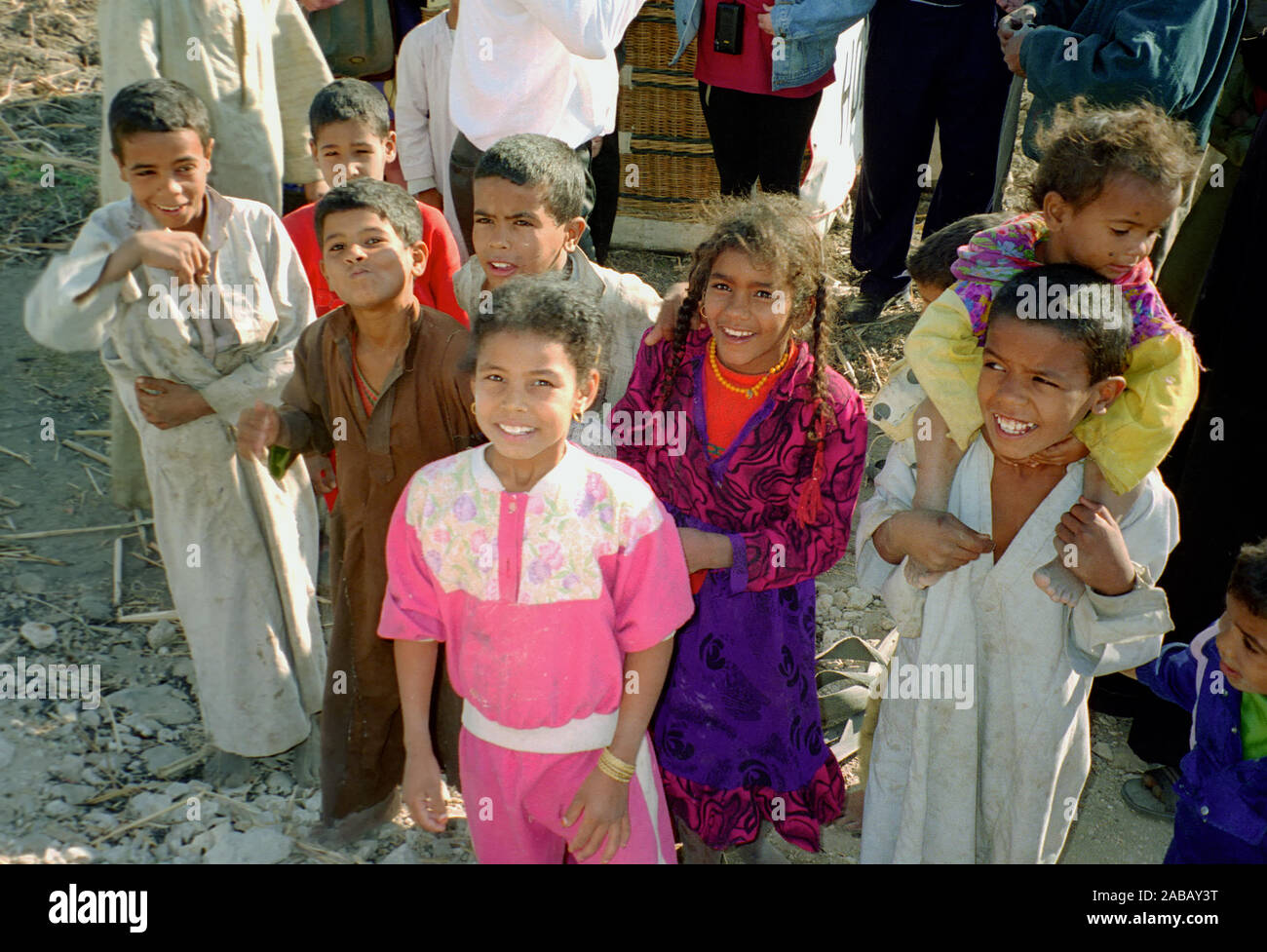 Group of young children in Egypt Stock Photo - Alamy