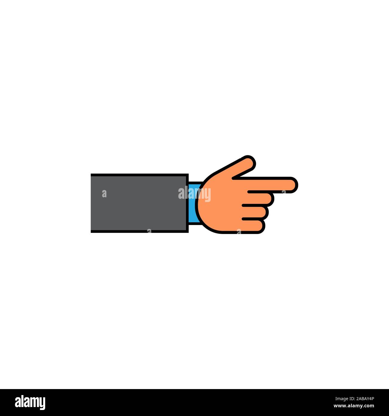 Pointing hand icon vector color Stock Vector Image & Art - Alamy