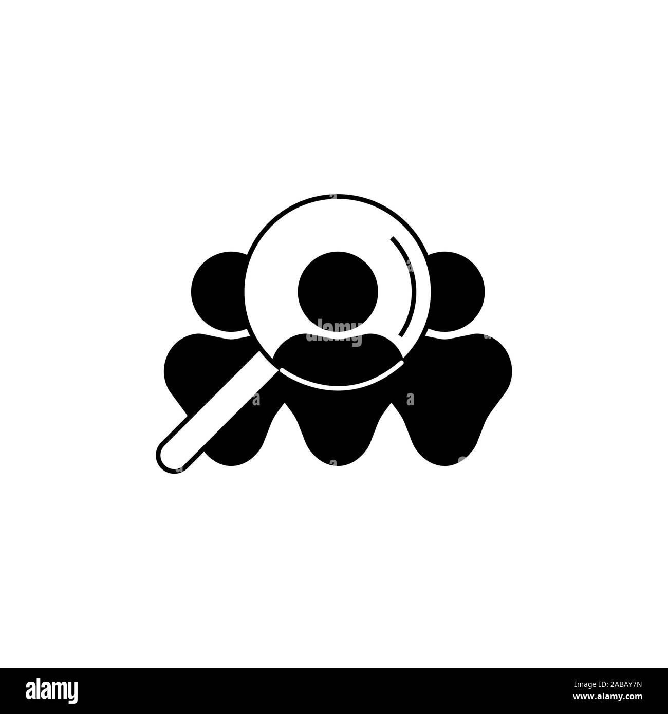 Human resource icon, recruit sign isolated on white background ...