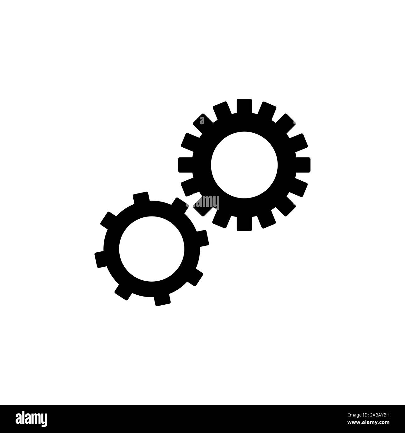 Gears icon sign modern Black and White Stock Photos & Images - Alamy