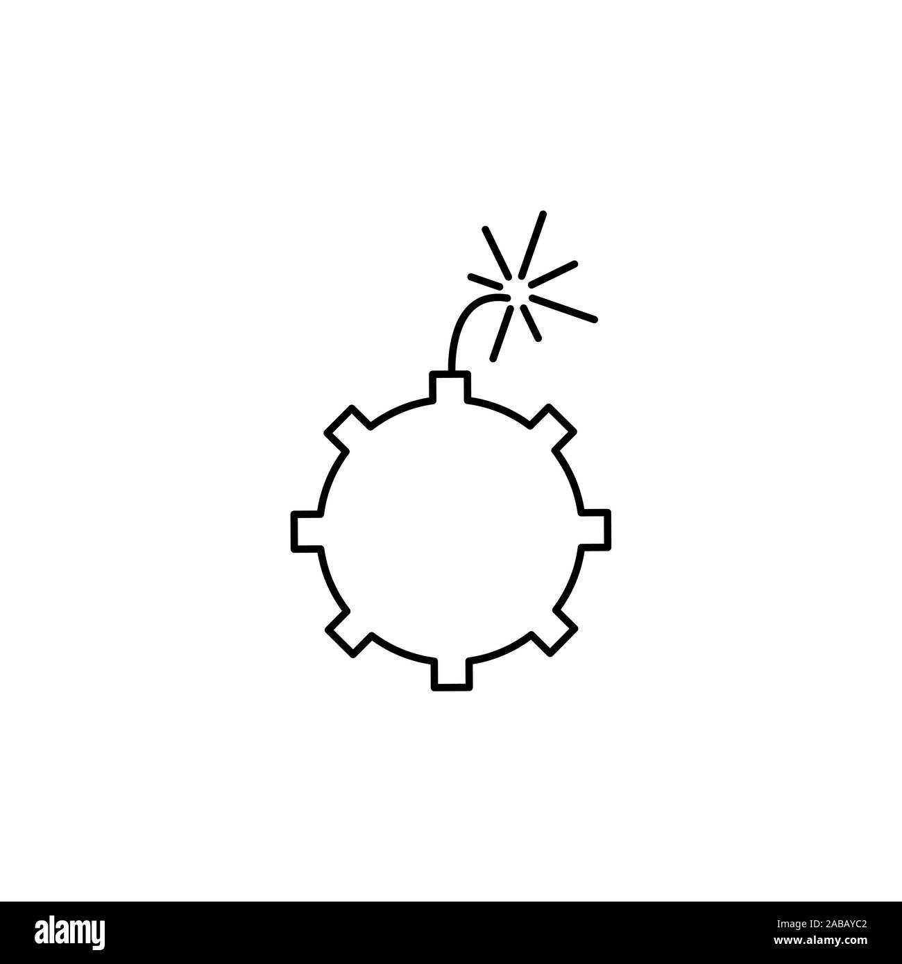 bomb vector line icon Stock Vector Image & Art - Alamy