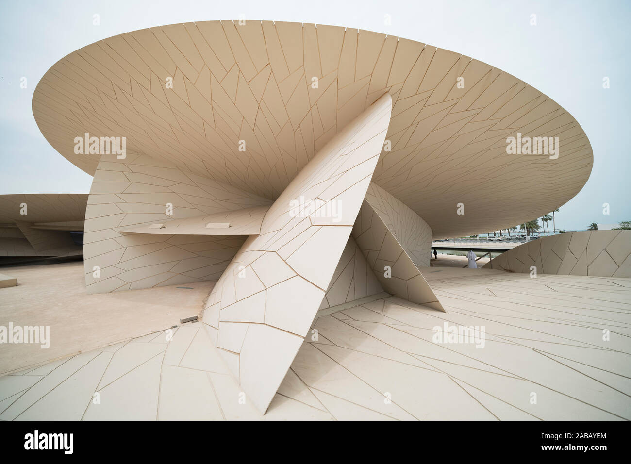 View of new National Museum of Qatar in Doha , Qatar. Architect Jean ...
