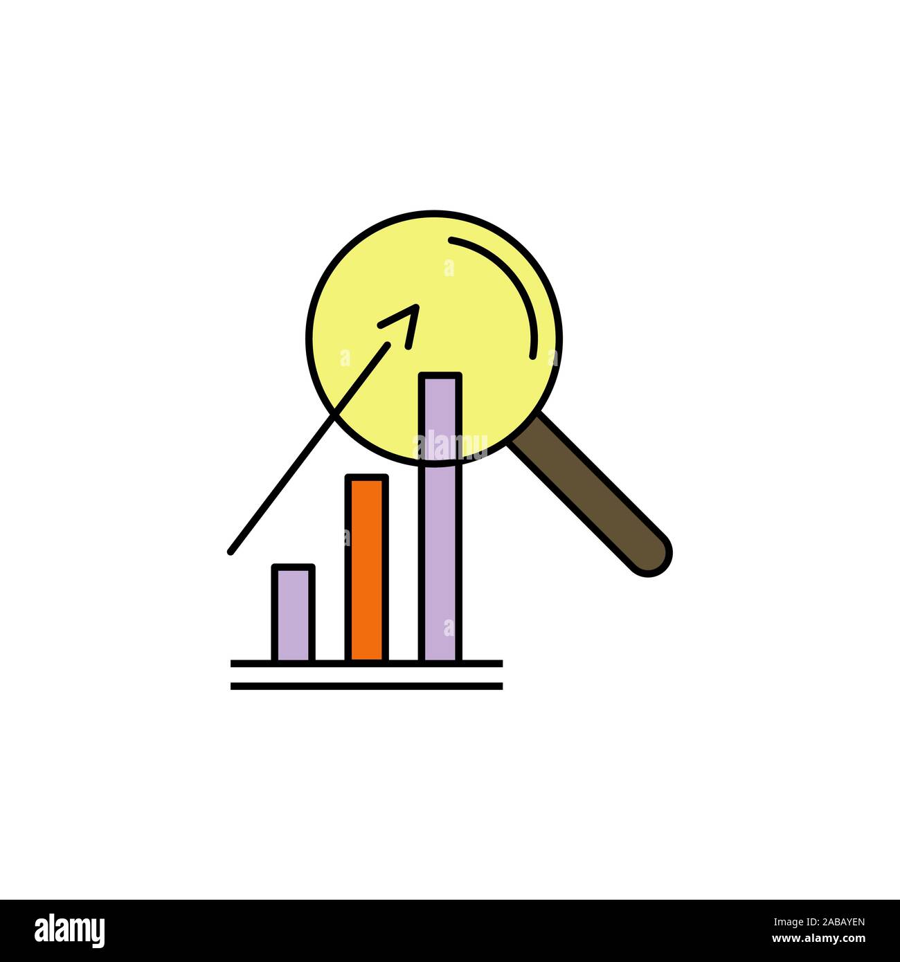 research color icon, analyze business sign isolated Stock Vector Image ...
