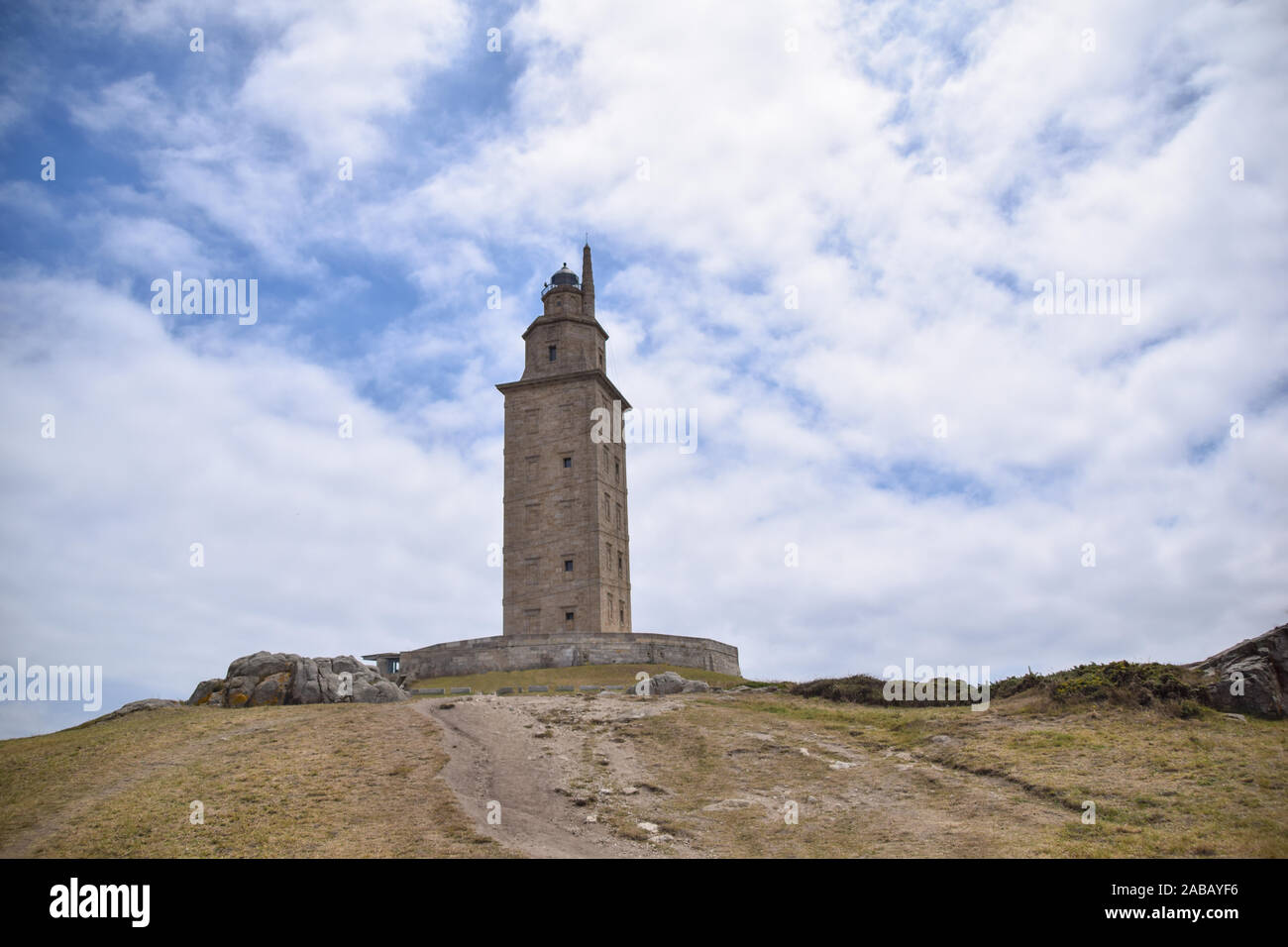 Hercules tower, old lighthouse of the Roman era Stock Photo - Alamy