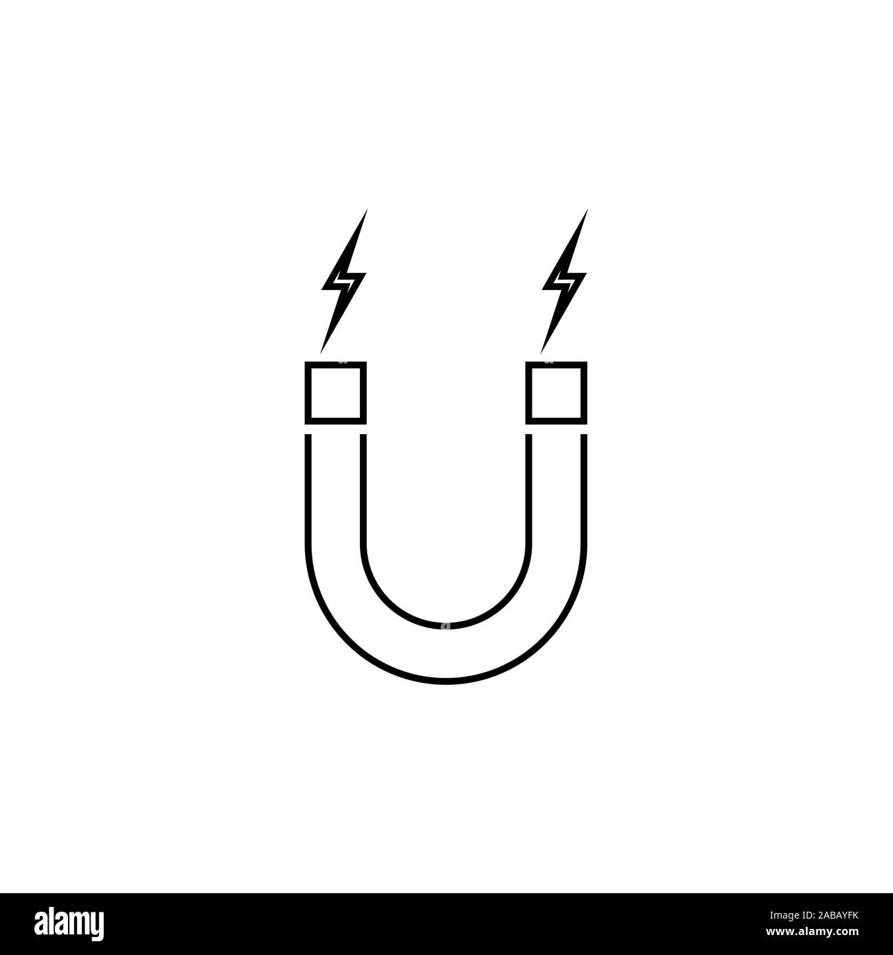 magnet vector line icon Stock Vector Image & Art - Alamy